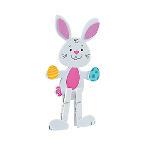 Easter Bunny Clothespin Craft Kit - Makes12 - Easter Crafts for Kids and Fun Home Activities