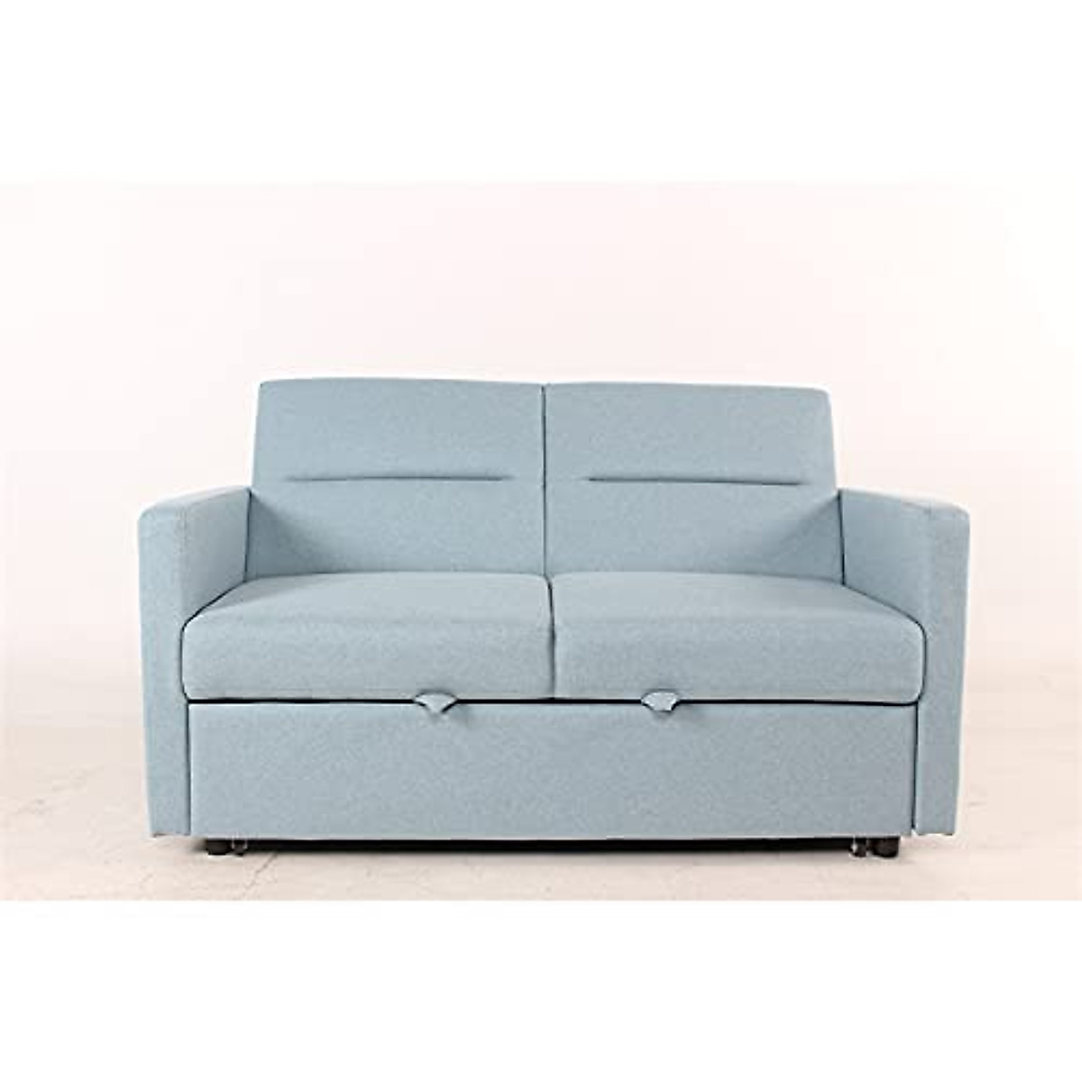 Kingway Furniture Bhrampton Microfiber Sleeper Sofa in Light Blue