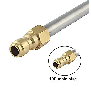 RIDGE WASHER Pressure Washer Extension Wand, 45 Degree Curved Angled Attachment Lance for Undercarriage and Gutter Rod, 1/4 Quick Connect, 15 Inch