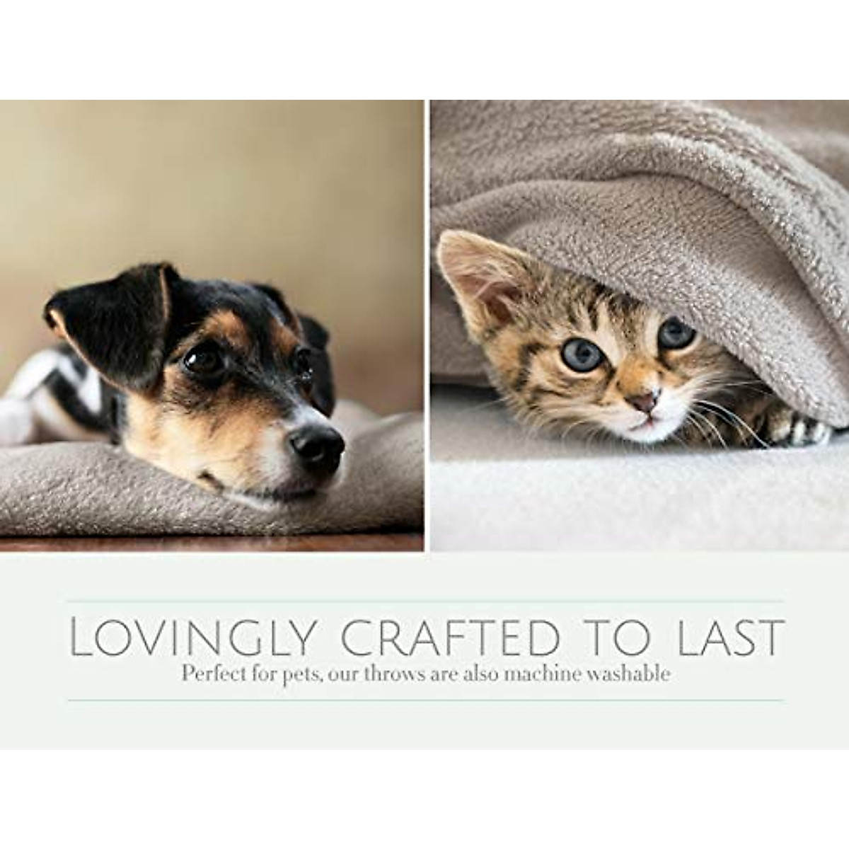 THE FIREFLY COLLECTION Ultra Plush Throw Blanket, 50 x 70 Inches, Linen Tan – Use as Your Couch Throw Blanket or Comfy Chair Blanket Throw – A Perfect Fluffy Blanket for Home and Travel