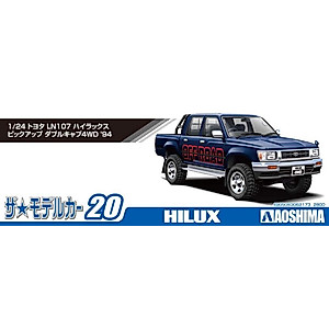 Aoshima Toyota LN107 Hilux Pickup Double Cab 4WD ’94 1:24 Scale Model Kit