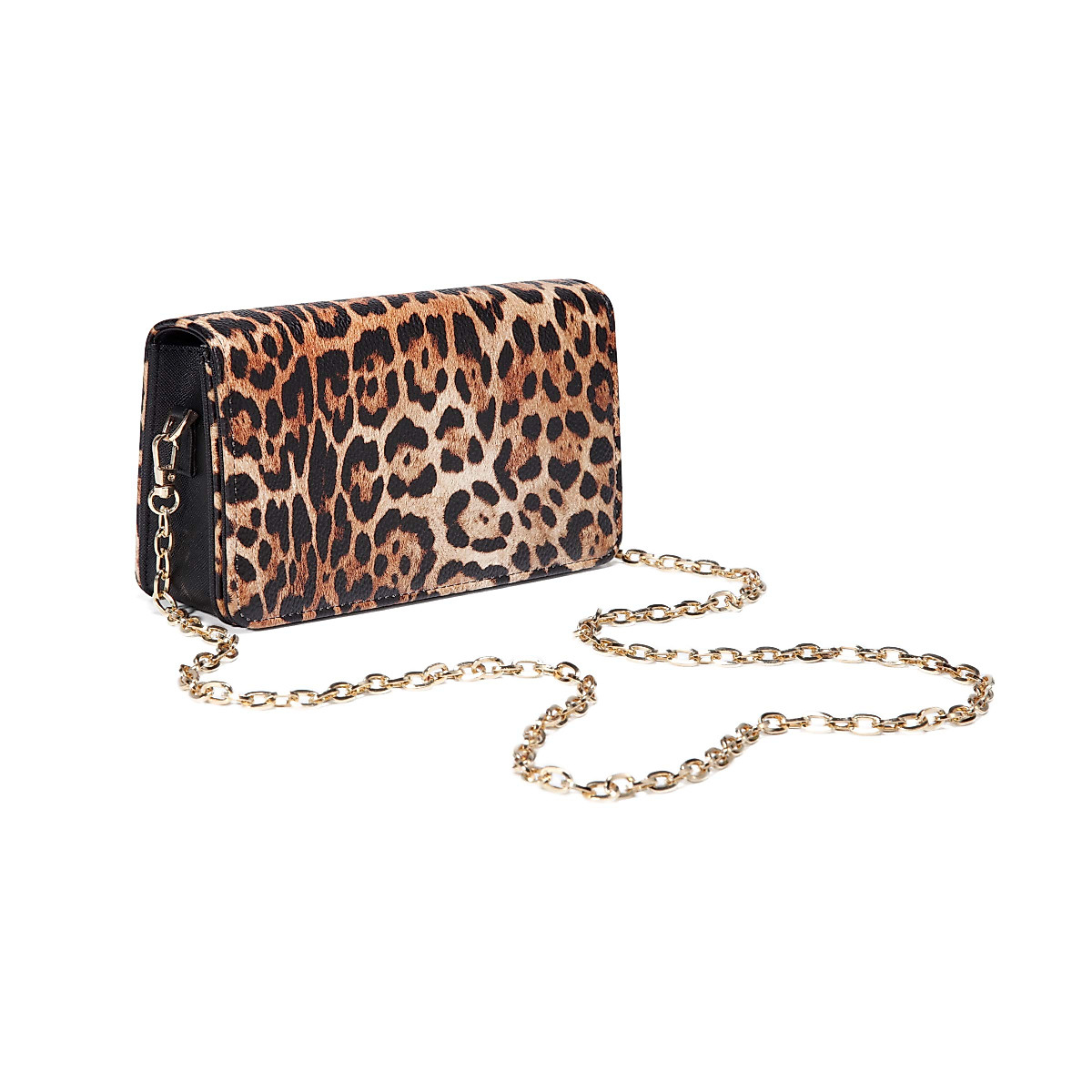 Daisy Rose Cross Body Bag - RFID Blocking with Credit Card Slots Clutch - PU Vegan Leather - Leopard