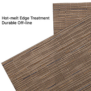 Myir JUN Place Mats, Table Mats Set of 8 Indoor Placemats Washable Non-Slip Heatproof Woven Placemats for Dining Table Fabric Place Mat PVC (Light Brown, Set of 8)