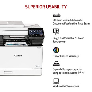 Canon Color imageCLASS MF753Cdw - All in One, Duplex, Wireless, Mobile-Ready Laser Printer with 3 Year Limited Warranty