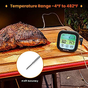 SMARTRO ST59 Digital Meat Thermometer for Oven BBQ Grill Kitchen Food Cooking with 1 Probe and Timer