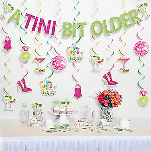 Martini Themed Party Decorations A Tini Bit Older Banner Martini Bar Hanging Swirls Tini Bar Themed Margarita Martini Cocktail Birthday Wedding Engagement Bachelorette Party Whirls Ceiling Swirls