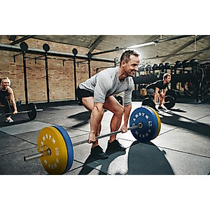 AMGYM Color Olympic Bumper Plate, Weights Plates, Bumper Weight Plate, Steel Insert, Strength Training(160lb set)