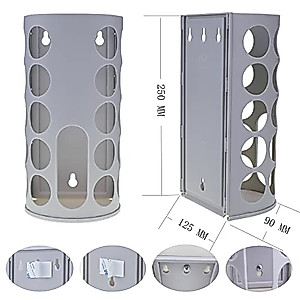 Howley Home Plastic Bag Holder (2 sets of grey and 2 sets of whit) Grocery Bag Holder Good for storing plastic bags under the sink,Wall-mounted space-saving sock and panty organizer in the cloakroom