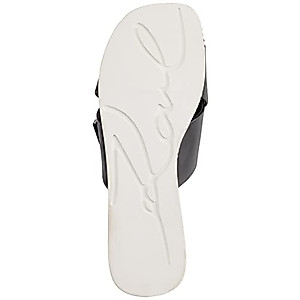 Karl Lagerfeld Paris Women's Janie Slide Criss Cross Flat Sandal, Black, 8