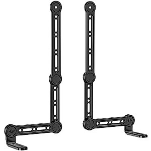 WALI Universal Sound Bar Mount - Compatible with Samsung, Sony, Vizio, Bose, LG, and Roku Sound Bars, Fits Most 23-90 Inch TVs, Adjustable Angle, Supports 33 lbs, Easy Installation, Black