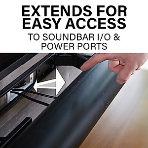Sanus Extendable Soundbar Wall Mount Designed for Sonos Arc Sound bar - Low Profile & Audio Enhancing Design for Dolby Atmos -OSSAWM1-B2