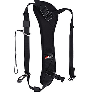 Ocim Camera Strap,Camera Sling Strap with Safety Tether, Adjustable and Comfortable Neck/Shoulder Belt for DSLR/SLR Camera (Compatible With Nikon, Canon, Sony) Universal Belt Women/Men