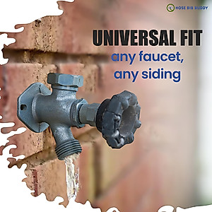 Hose Bib Buddy 2 Pack - Spigot Mounting Plate Hose Bib Repair Kit | Outdoor Faucet Repair Kit | Registered Original USA | SharkBite Hose Bib Mounting Plate | No Removal or Plumbing Required (2 Pack)