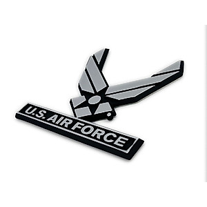 Elektroplate Officially Licensed U.S. Air Force Wings Chrome Auto All Metal Emblem for Cars, Trucks, and All Auto | Universal Fit at 3" x 3.4" | Weatherproof