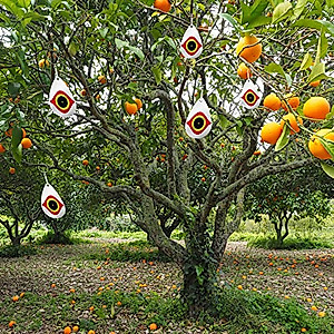 Bird Scare Device, Hanging Reflector Board to Scare Bird Away, Reflective Owl Scarecrow Keep Bird Away from Garden, Patio, Windows, Balcony, Orchard