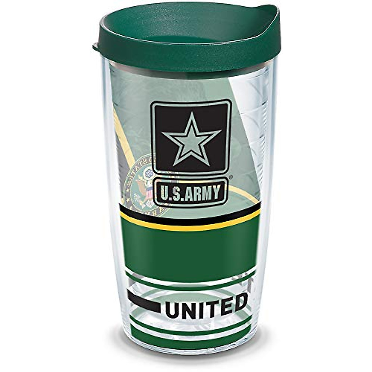 Tervis Army Forever Proud Made in USA Double Walled Insulated Tumbler Travel Cup Keeps Drinks Cold & Hot, 16oz, Classic