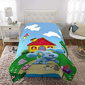 Franco Kids Bedding Super Soft Microfiber Reversible Comforter, Twin/Full, Blues Clues