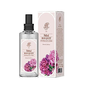 Rebul Bouquet Eau De Cologne Peony Flower Scent with Fresh Citrus Cologne Spray (3.4 Fl Oz)