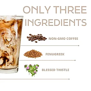 Lacsnac Colombian Blend Lactation Coffee Sachets (5 Single Serve Steeped Coffee Bags) for Nursing Moms - Made With Fenugreek and Blessed Thistle