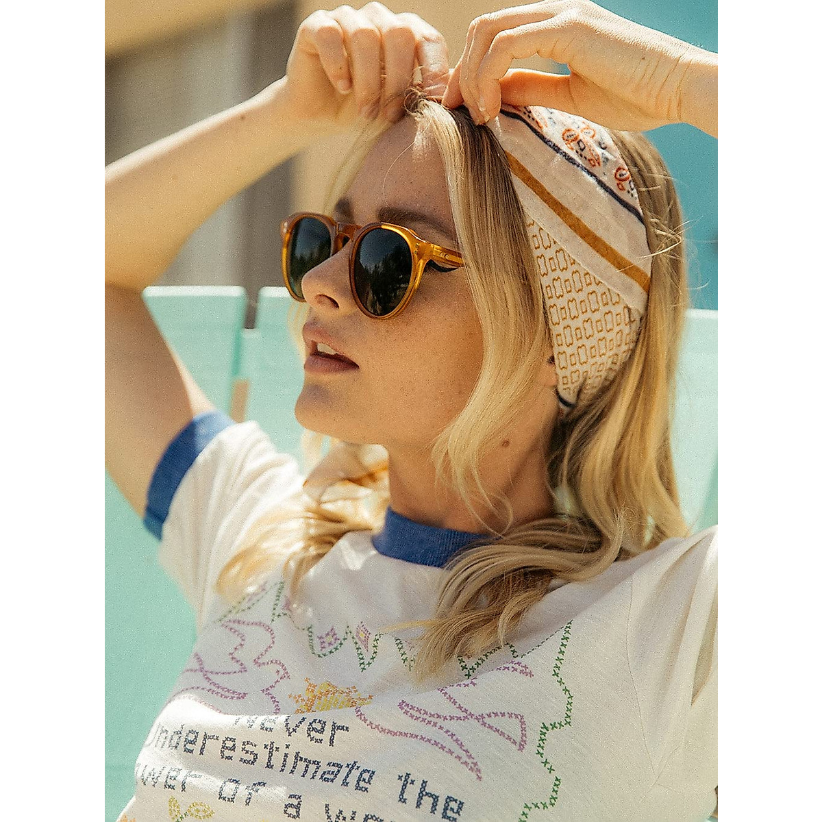 RAEN Ð Remmy Ð Unisex Retro Round Sunglasses UV Protection - Honey/Green Polarized Lens (Size 52 MM)