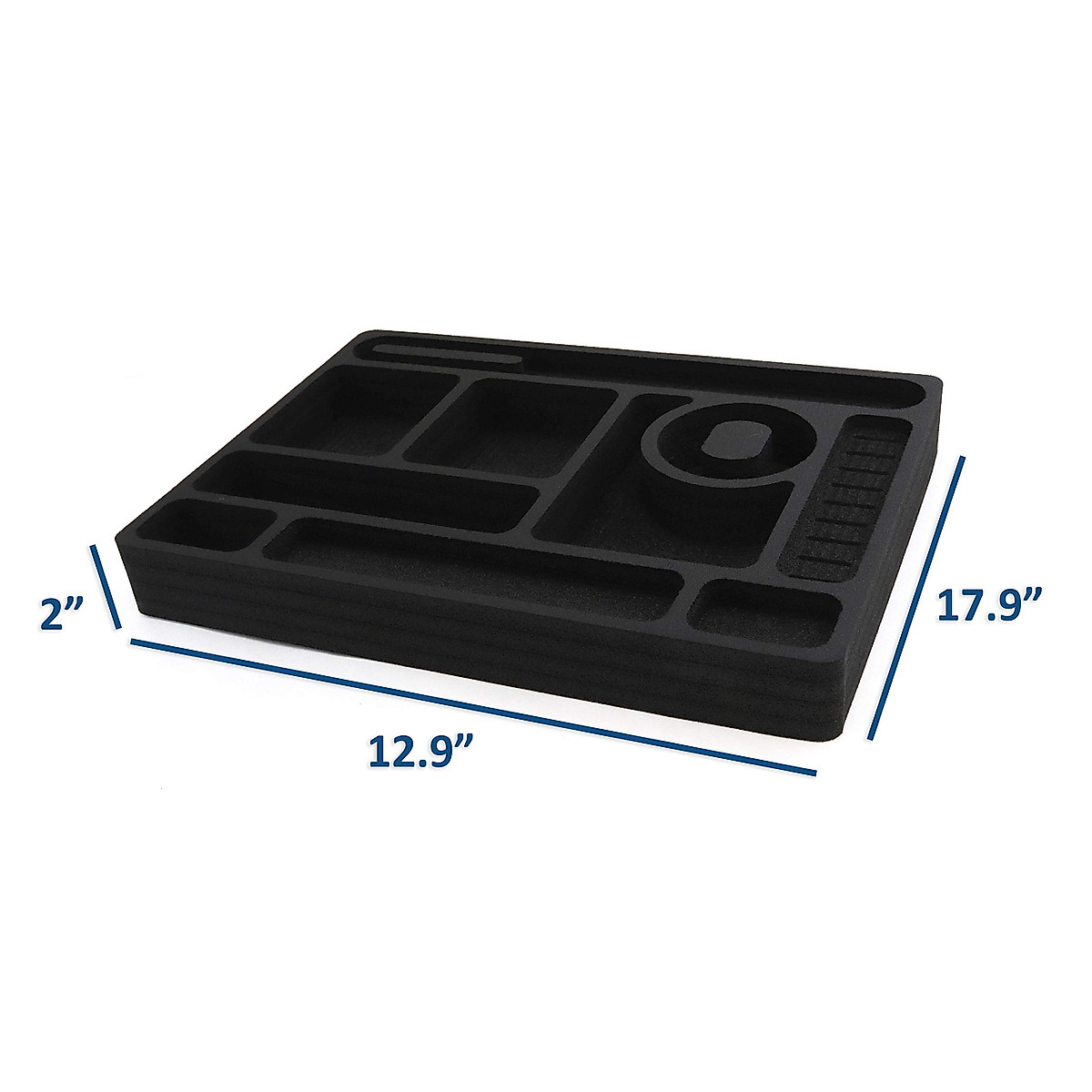 Polar Whale Jewelry Drawer Organizer Tray Washable Waterproof Foam Insert for Home Bedroom Dresser Bathroom 12.9 x 17.9 Inches Necklaces Bracelets Ear Rings