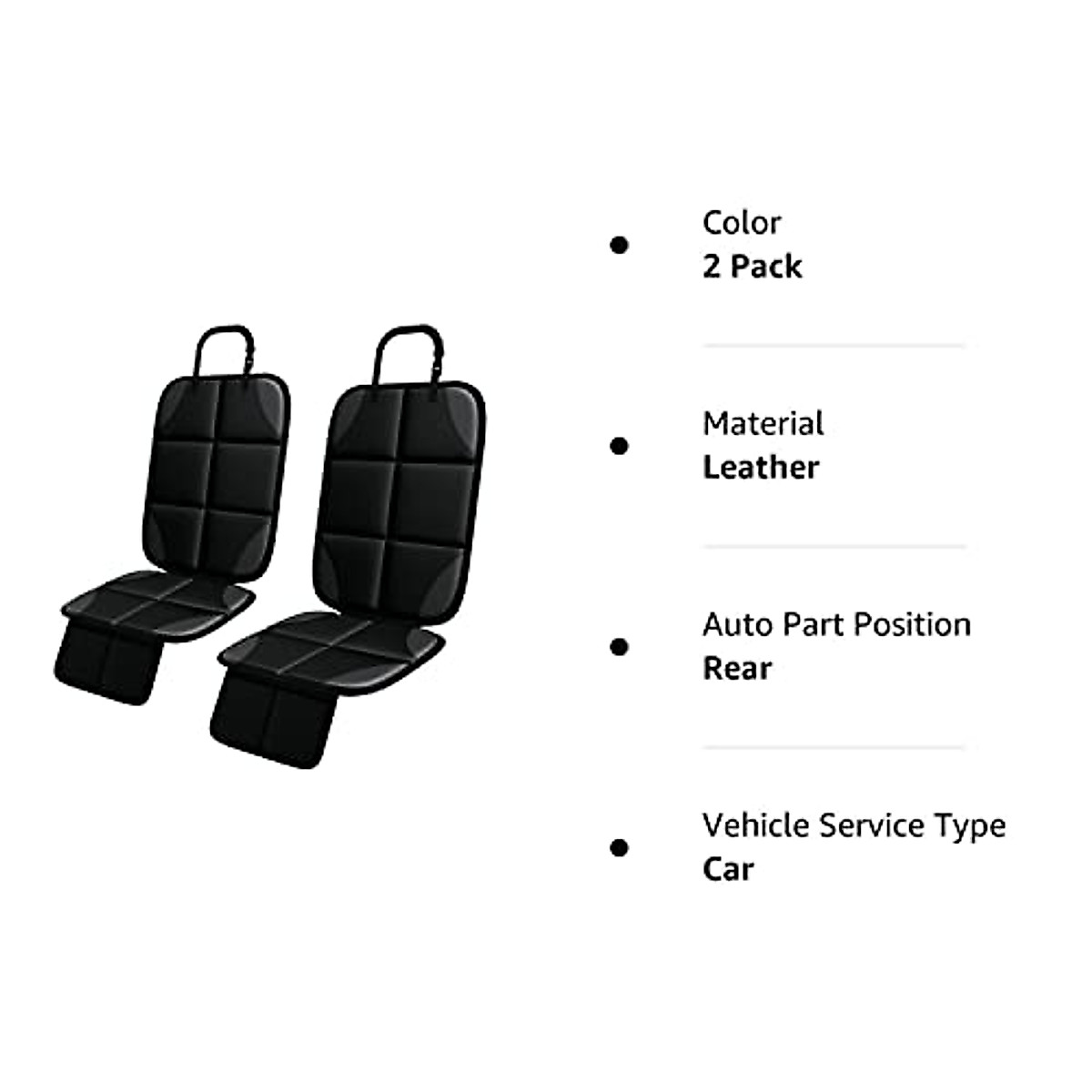 Car Seat Protector, MHO+All 2 Pack Auto Car Seat Protectors for Child Baby Car Seats - Large CarSeat Sit Savers Mat with Waterproof 600D Fabric & 2 Storage Pockets, Crash Test Approved