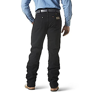 Wrangler Men's Cowboy Cut Active Flex Original Fit Jean, Black, 42W x 32L