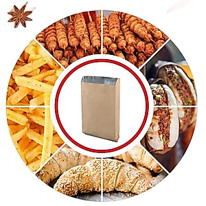 100 Pcs Aluminum Foil Hamburger Sleeves Small,Aluminum Foil Hot Dog Bags,Grease Resistant Serving Snack Bags For hot dogs, hamburgers, sandwiches, bagels (Brown)