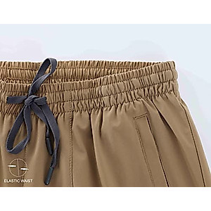 HETHCODE Men's Athletic Quick Dry Slim Fit 4 Way Stretch Zip Pockets Gym Hiking Active Shorts Blue Charcoal XXL