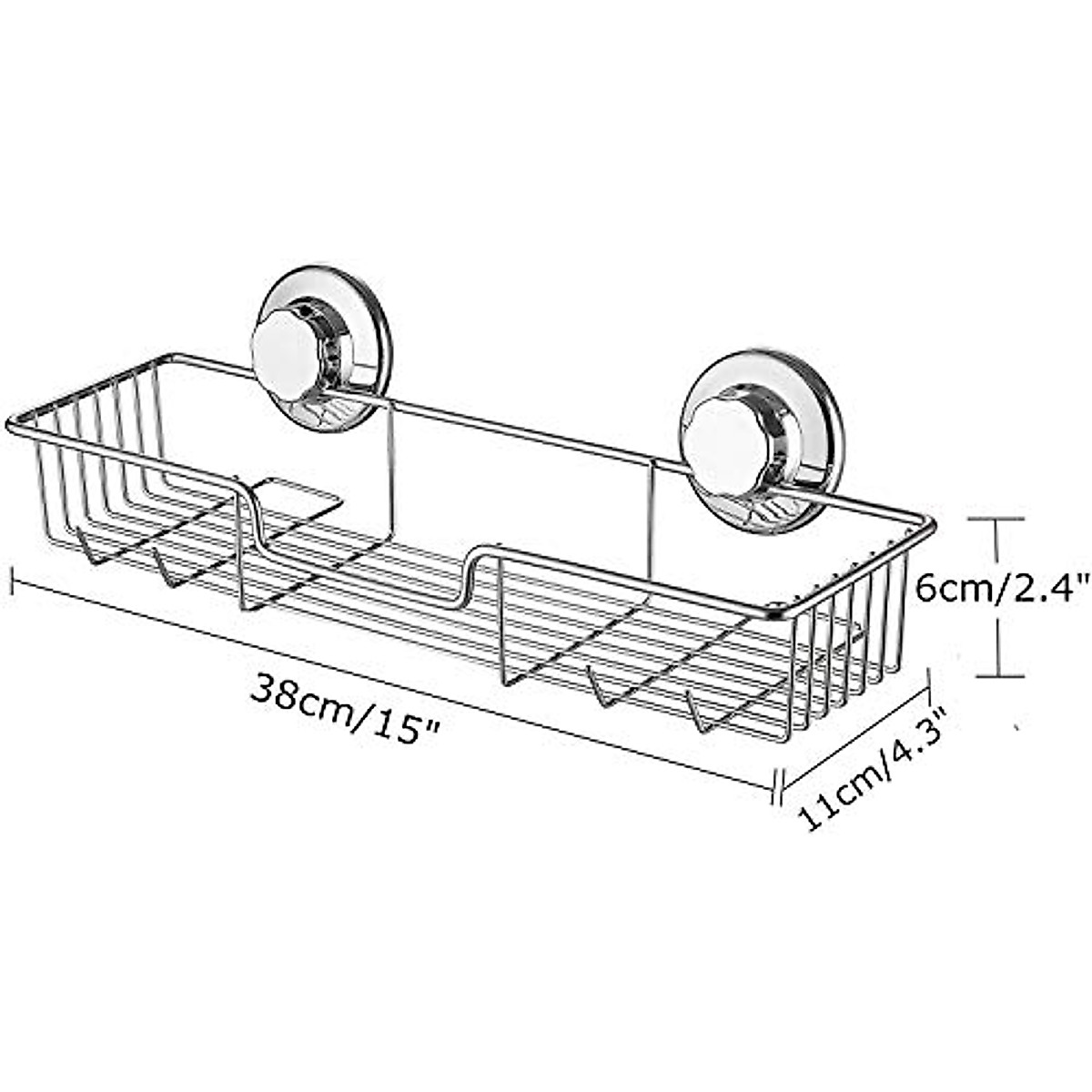 iPEGTOP Suction Cup shower caddy and Double Hooks
