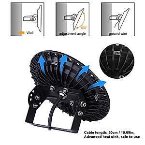 UFO Led Lights 50W, 10000LM High Bay Led Shop Lights - 6000K-6500K Daylight White Ultra Thin LED Warehouse Lights Lamp for Warehouse Shop Garage Barn Workshop Gym Lighting