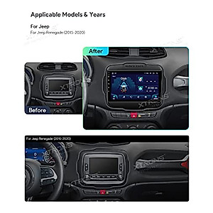 XTRONS Android 12 Car Stereo Radio Player 9 Inch IPS Touch Screen GPS Navigation Octa Core 4GB RAM 64GB ROM Bluetooth Head Unit 5GHz WiFi 4G LTE Built-in DSP Car Play Android Auto for Jeep Renegade