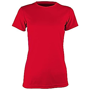 Epic Women's Cool Performance Dry-Fit Crew T-Shirts Red L