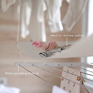 Höllsen Ceiling Mounted Clothes Drying Rack Made of Aluminium Perfect Design for Laundry Room