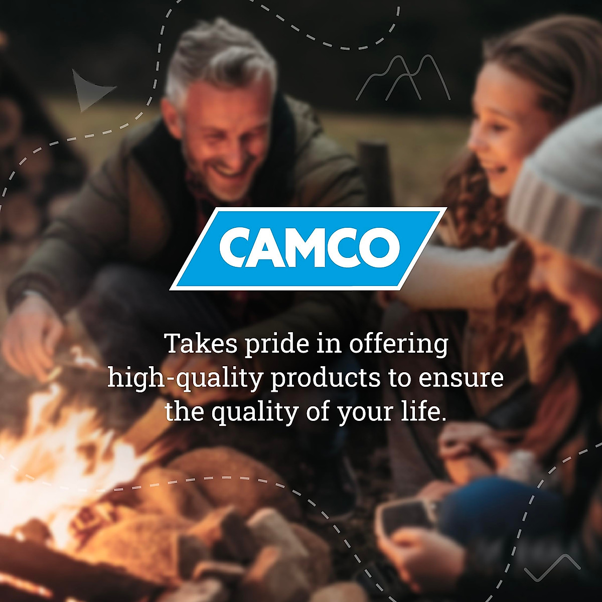 Camco 42925-A Gray 18 Inch 42925 18" Rv Step Rug-Grey