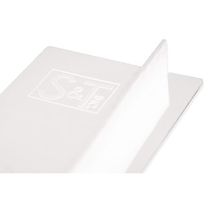 S&T INC, Crumb Catchers for Stove, Silicone Stove Gap Covers, Heat Resistant Stove Crumb Guards, White, 20.5 Inch x 2.3 Inch, 2 Pack