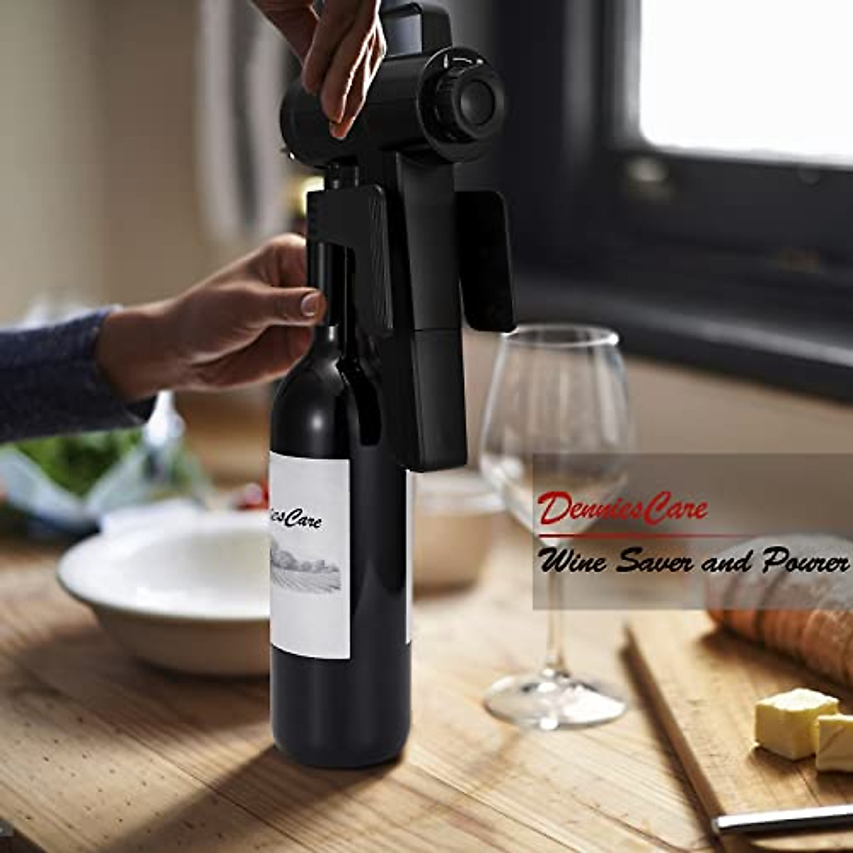 Electric Wine Aerator Pourer DenniesCare Vacuum Wine Opener Wine Aerator Wine Pourer Red Wine Decanter Wine dispenser Wine Keeper Wine Preserver and Wine Saver