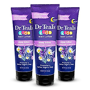 Dr Teal's Kids Body Lotion, Sleep Lotion with Melatonin & Essential Oils, 8 fl oz (Pack of 3)