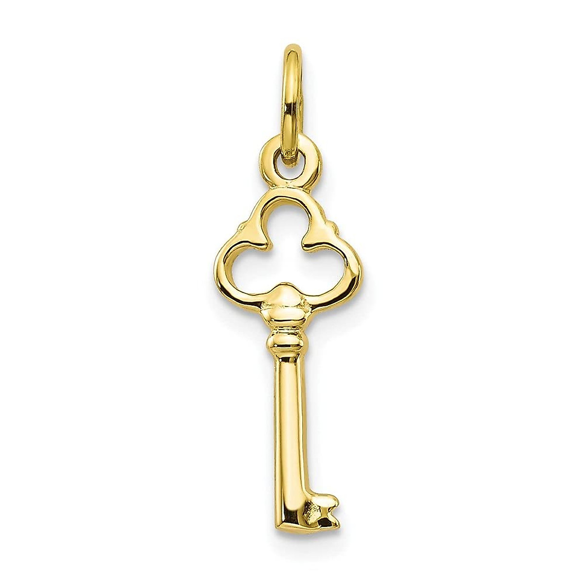 Diamond2Deal 10k Yellow Gold Key Charm (L- 22 mm W- 5 mm)