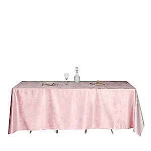 Tableclothsfactory 90 x 132 Inch Rose Gold Rectangle Tablecloth - Premium Velvet Table Cloth for Wedding, Party, Banquet, and Events