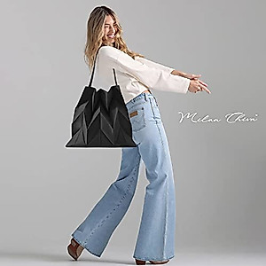 Milan Chiva Canvas Tote Bag for Women Aesthetic Funny Tote Purse Reusable Grocery Shopping Bags Top Handle Shoulder Handbags, MC-1027BK