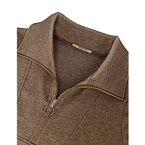 Timeson Fall Long Sleeve Tunic Tops for Women,Women Tunic Sweaters Winter Maternity Leggings Shirts Ladies Warm Fall Tops Zipper Flannel Shirt Casual Work Long Cotton Dressy Swing Christmas Blouses