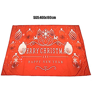 CHICIRIS Christmas Door, Polyester Material Light Weight Foldable Portable Garage Door for Backdrops (400 * 180cm)