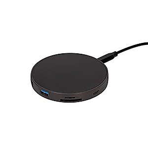 Realm 9-in-1 USB-C Hub with Wireless Charging, Black,