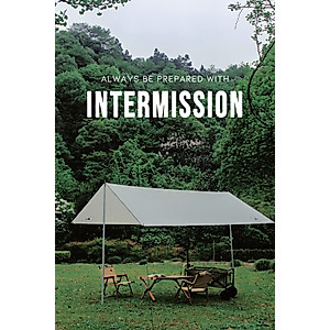 Intermission Camping Tarp and Pole Kit, 10 * 10ft, Waterproof, Lightweight for Camping,Camping tarp with Poles,Waterproof Camping tarp, Backpacking, Outdoor, Picnic, Sunshade,Ultralight Aluminum Pole