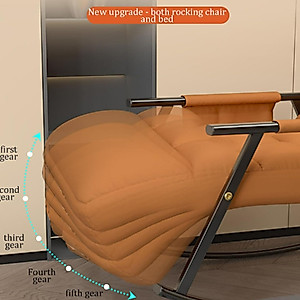 HASWEX Wide Rocking Chair Outdoor Patio Rocking Chair, Adjustable Padded Cushion Rocker Recliner Chair Outdoor for Front Porch,with High Back and Deep Seating