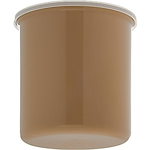 Carlisle FoodService Products Round Storage Container with Lid, 2.7 Quart Crock, Beige