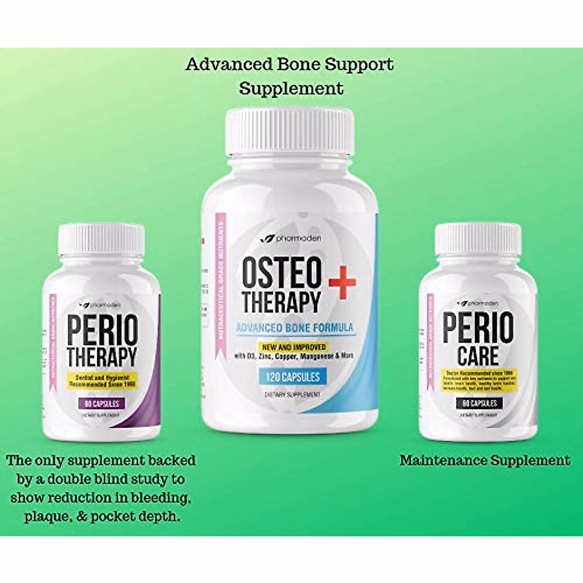 OsteoTherapy+ Advanced Bone Support Supplement - Vitamin C, MK4/MK7, High Absorbing Calcium, Manganese, Magnesium