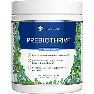 Gundry MD® PrebioThrive™ Prebiotic Supplement for More Comfortable Digestion, Gut Health and a More Balanced MicroBiome, Unflavored Powder - (30 Servings)