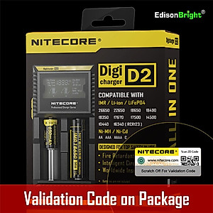 Nitecore D2 smart Charger 2015 version with LCD display For Li-ion, IMR, LiFePO4 26650 22650 18650 17670 18490 17500 18350 16340 RCR123 14500 10440 Ni-MH And Ni-Cd AA AAA AAAA C Rechargeable